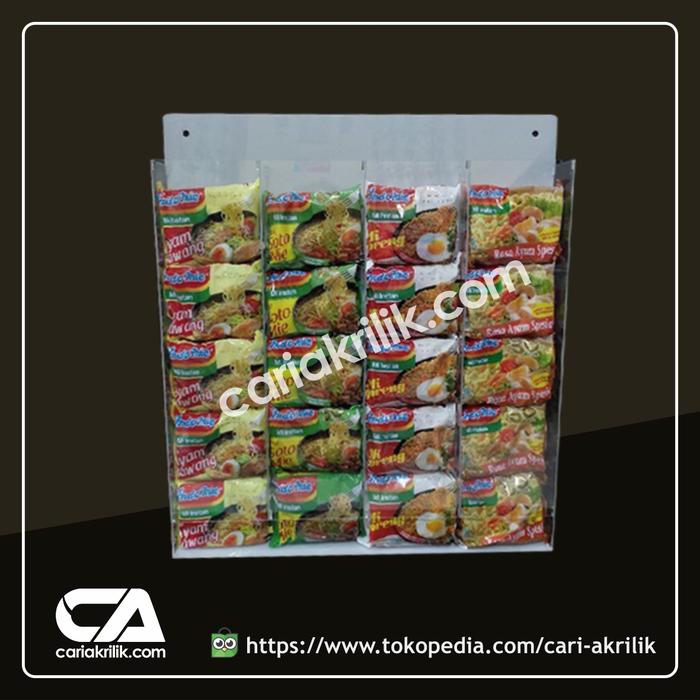 Jual Akrilik Rak Mie / Akrilik Rak Indomie / Display Mie / 4 Kolom ...