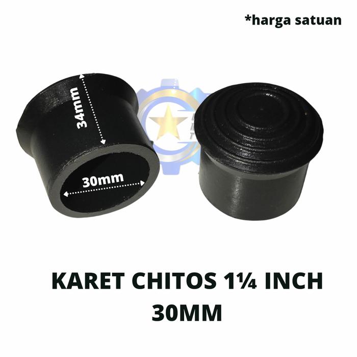 Jual karet kaki chitos 1¼ garis/karet tapak kaki/karet alas kaki kursi ...