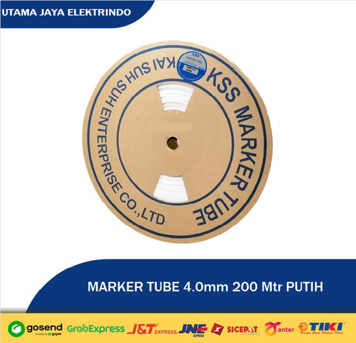 Jual Marker Tube 4,0mm 200 Mtr/Roll Kabel Marker Label OMT 4.0 Putih ...