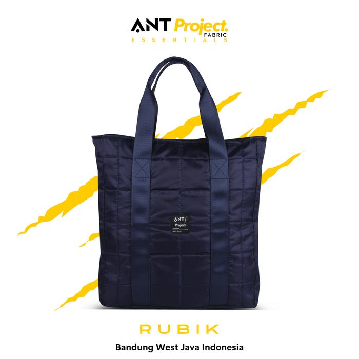 Promo ANT PROJECT - Tas Tote Bag RUBIK Navy Slot Laptop - Tas Jing Jing - Kota Bandung - Ant ...