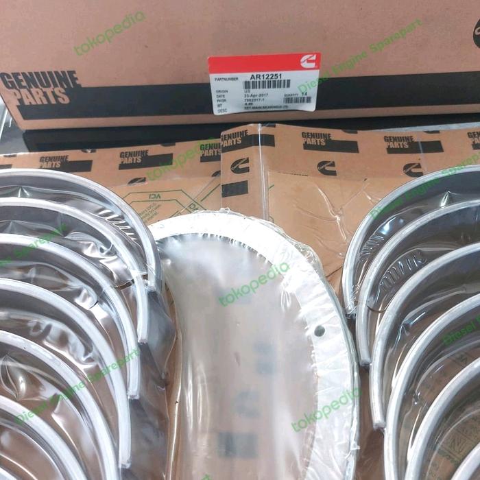 Jual AR12251 main bearing metal duduk 0,25 cummins kta38 genset marine ...