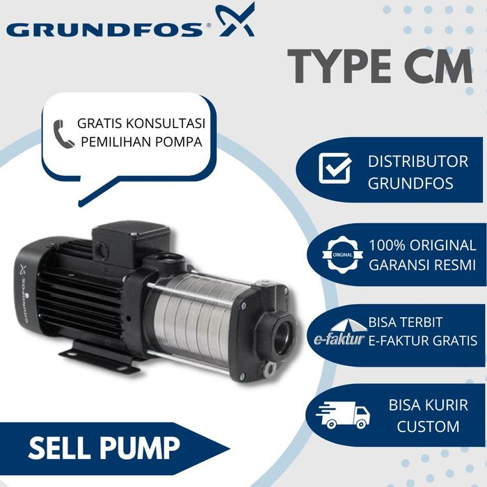 Jual POMPA AIR GRUNDFOS CM 10-3 ( 3 PHASE) BOOSTER/TRANSFER - Kab ...