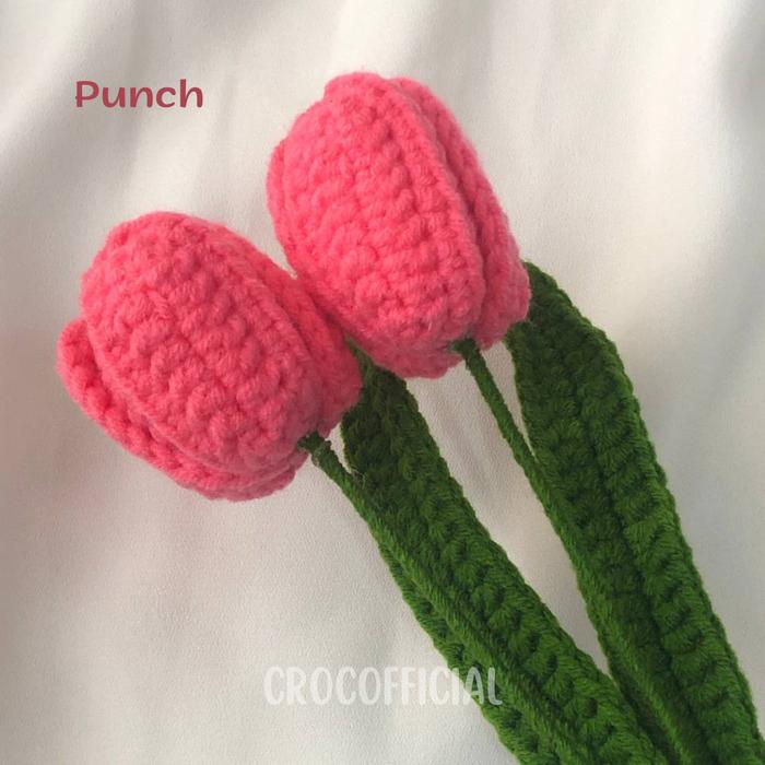 Jual COMELO - Tulip Crochet | Bunga Rajut | Bouquet Bunga Rajut - Punch ...
