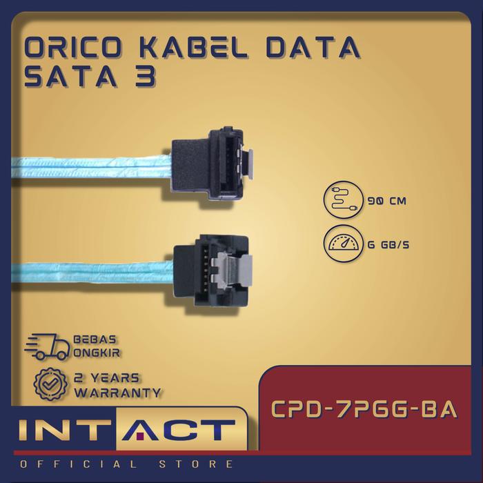 Jual Kabel Data SATA 3.0 ORICO CPD-7P6G-BA 90Cm 6GBPS Cable SATA III ...