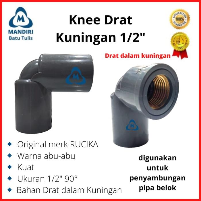 Jual Elbow Drat L RUCIKA AW 1/2" inch Kuningan Keni Knee Kdd Belokan Pipa - Kota Bogor - Mandiri ...