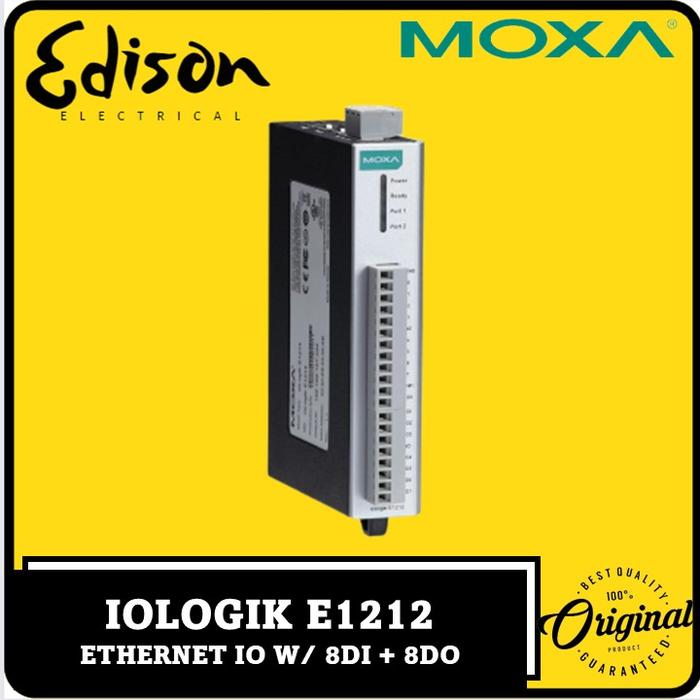 Jual MOXA IoLogik E1212 Daisy Chain Ethernet Remote I/O with 8DI+8DI/O ...