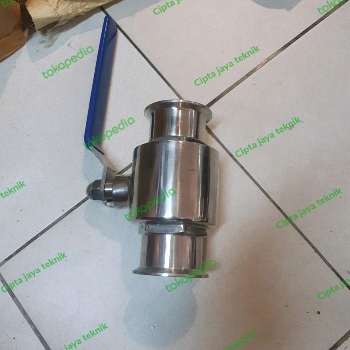 Jual Ball Valve stop kran ferrule end sanitary stainless 304 1/2" inch ...