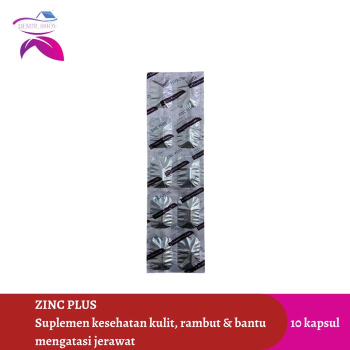 Promo Zinc Plus Strip 10 Kapsul Suplemen Kesehatan Kulit & Rambut ...
