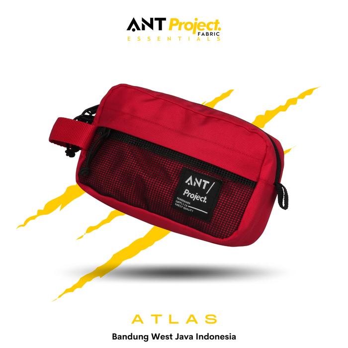 Promo ANT PROJECT - Tas Tangan Pouch ATLAS Red - Doppkit Organizer ...