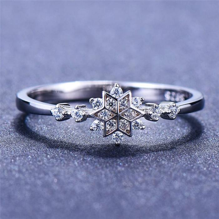 Jual Cincin Wanita Winter Snowflakes Ring - 925 sterling silver zirconia - Kota Semarang ...