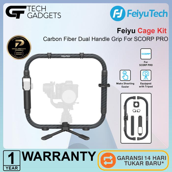 Jual FEIYU CAGE KIT Carbon Fiber Dual Handle Grip For SCORP PRO ...