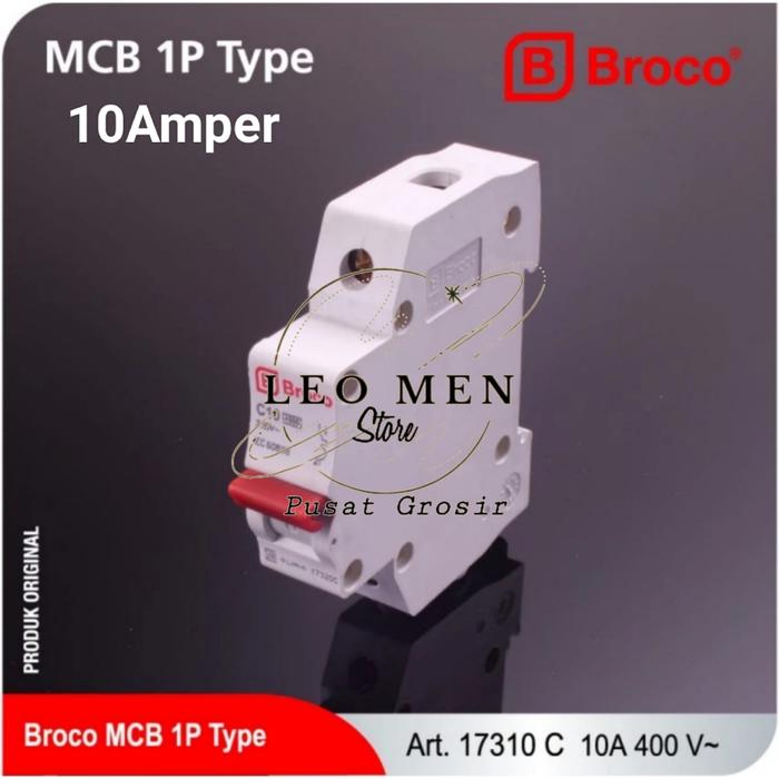 Jual MCB 1 Phase~MCB Broco 1 Phase~MCB 10A~MCB 10 Amper~Broco~SNI ...