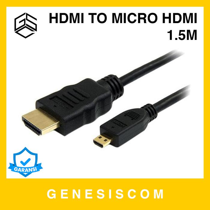 Jual Kabel HDMI to Micro HDMI Male ILLUSION 1.5M / 1.5 Meter 1,5M Meter ...