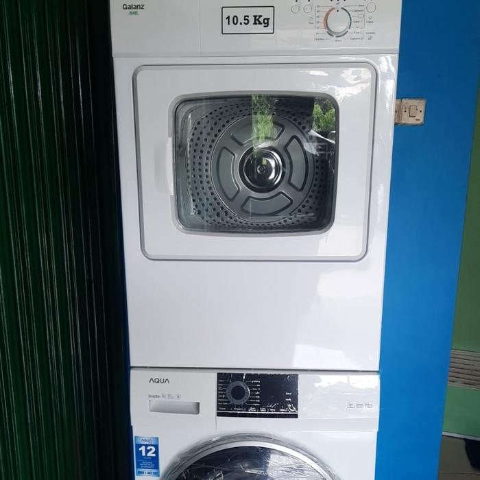 Jual Stack mesin cuci Aqua 8,5 kg dan Dryer Galanz/Dryer Mr.Spin Gas ...