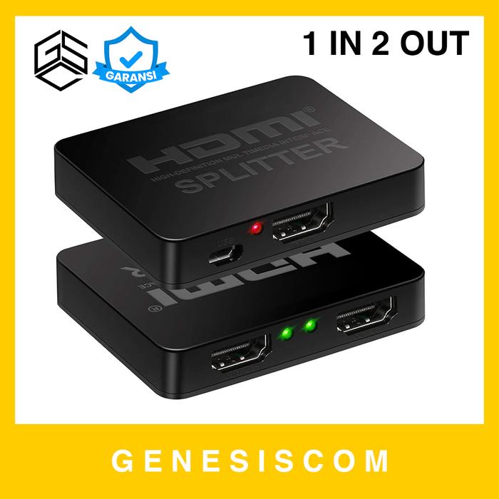 Jual HDMI Splitter 2 Port - 1 Input 2 Output Spliter Adapter Full HD 4K ...