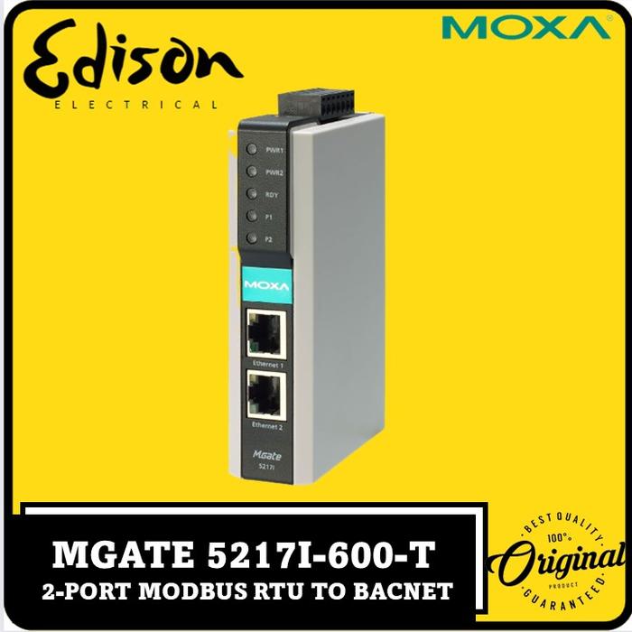 Jual MOXA Mgate 5217I-600-T 2-port Modbus RTU/ASCII/TCP-to-BACnet/IPGateway - Jakarta Barat ...