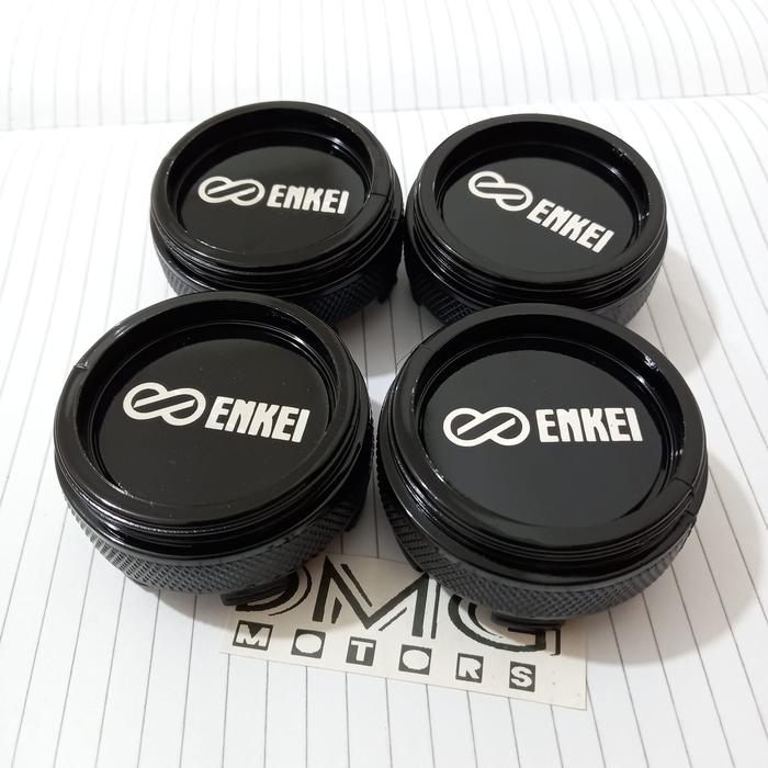 Jual tutup dop velg racing enkei silinder hitam diameter 6 cm - Kota ...