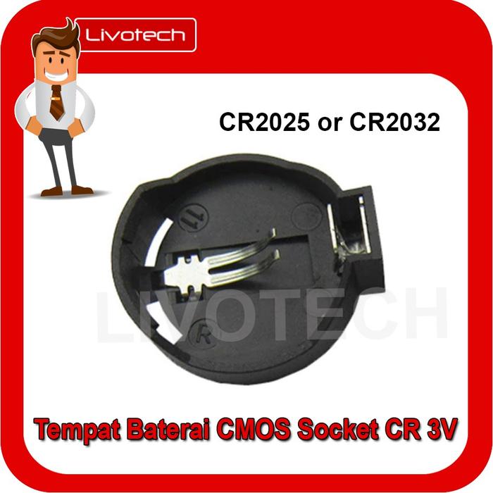 Jual CR2032 Battery Holder Tempat Baterai CMOS Socket CR 3V CMOS ...