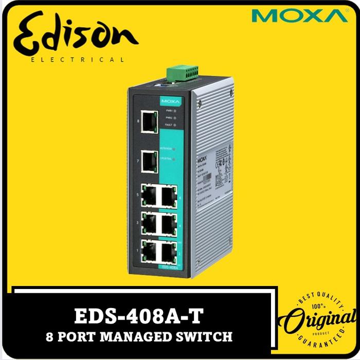 Jual MOXA EDS-408A-T 8 Port Industrial Managed Redundant Ethernet ...