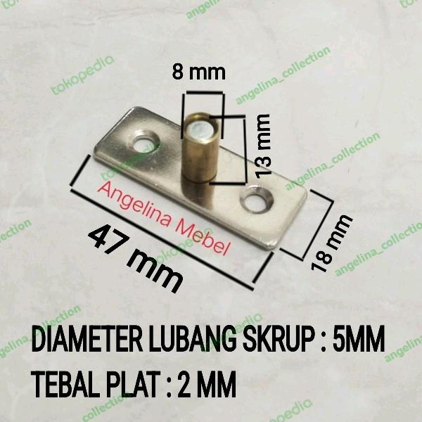 Jual Roda Bawah Rel Pintu Rumah Sliding 8 mm - Pen Pin Guide Rel Geser ...