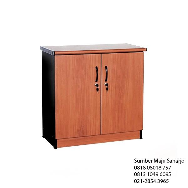 Jual Lemari Arsip Kayu 2 Pintu Pendek Meja Samping Printer 80x40x80 cm ...