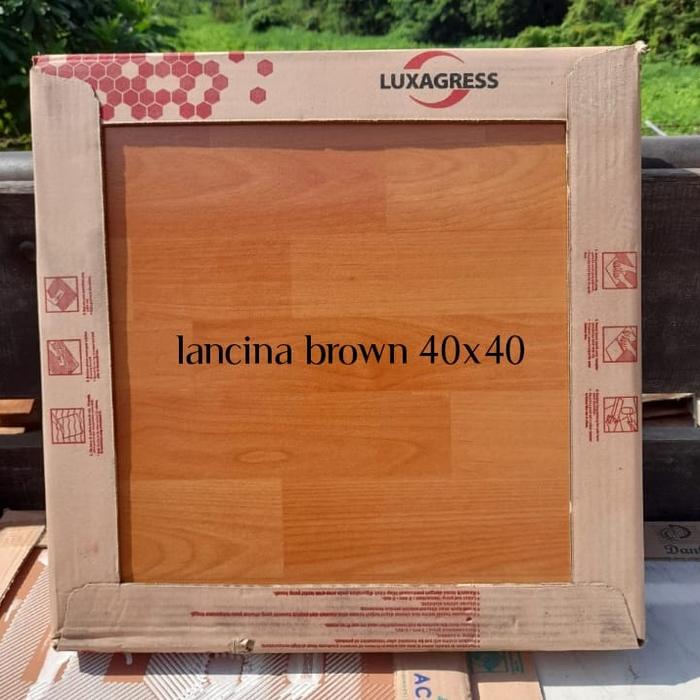Jual keramik lantai 40x40 motif kayu lancina brown - Kab. Bogor - Nur ...