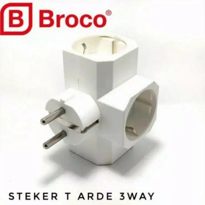 Jual T Broco Steker Arde Cabang 3 Lubang Stop Kontak SNI - Jakarta ...