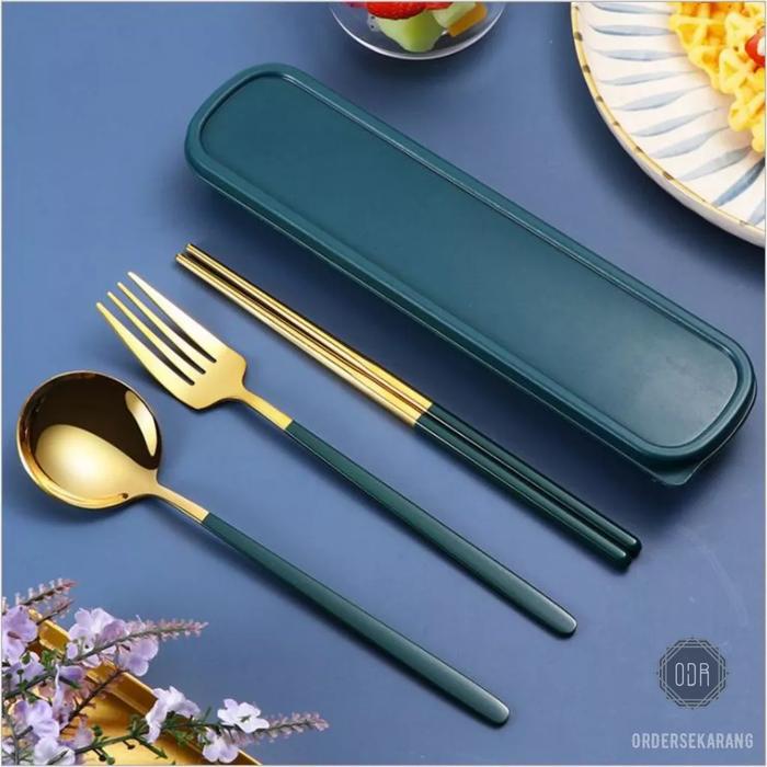 Promo SENDOK GARPU SUMPIT KOREA SET FOOD STAINLESS STEEL TEBAL FOOD ...