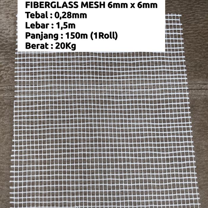 Jual FIBERGLASS MESH 6mm x 6mm Per Roll - Jakarta Barat ...