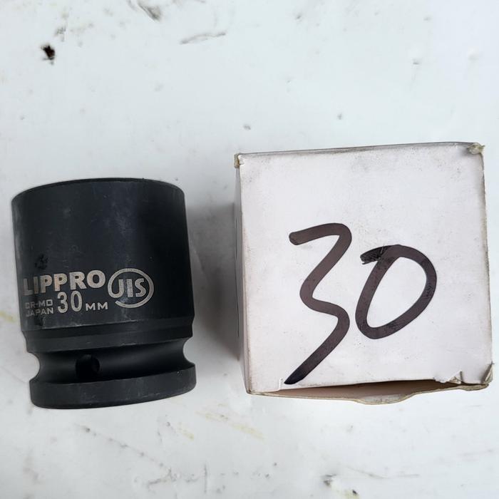 Jual LIPPRO 3/4 INCH KUNCI SOCK IMPACT 6 PT 30 MM MATA SOK IMPACT HITAM ...
