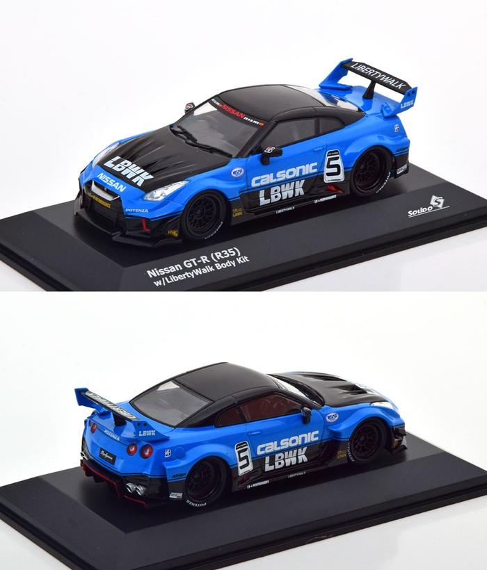 Jual Diecast Nissan GT-R (R35) Liberty Walk Calsonic 1/43 by solido ...