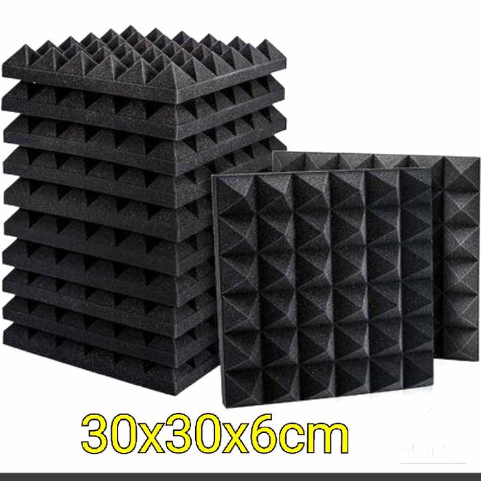 Jual panel busa peredam, akustik ukuran 30x30x6cm model pyramid ...