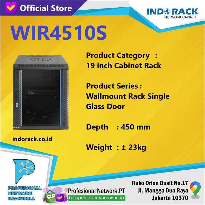 Promo INDORACK WIR4510S Rack server 10U 450mm x 600mm Wallmount Cicil 0 ...