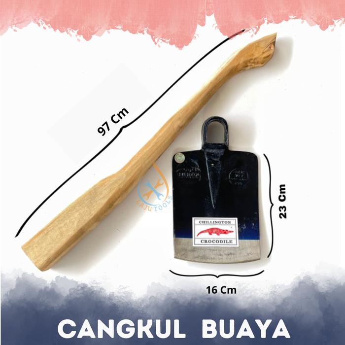 Jual Kepala Cangkul Pacul Besar Cap Buaya / Crocodile + Gagang Cangkul ...