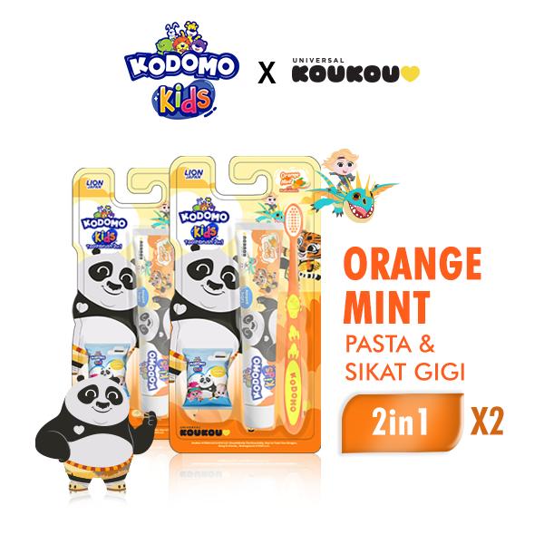 Promo Kodomo Sikat Gigi Koukou 2in1 Pro Kids 2 x 2 pcs - - Wings Official Store | Tokopedia