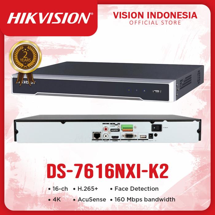 Jual HIKVISION DS-7616NXI-K2 NVR 16Channel AcuSense 4K Face Detection - Jakarta Utara - VISION ...