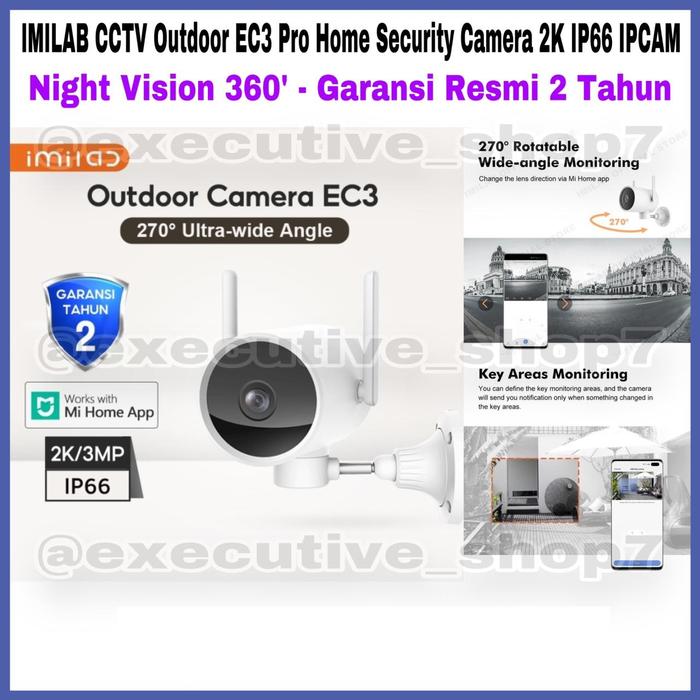 Jual IMILAB CCTV EC3 Pro Home Security Camera 2K IP66 IPCAM - Night Vision - Kota Pekanbaru ...