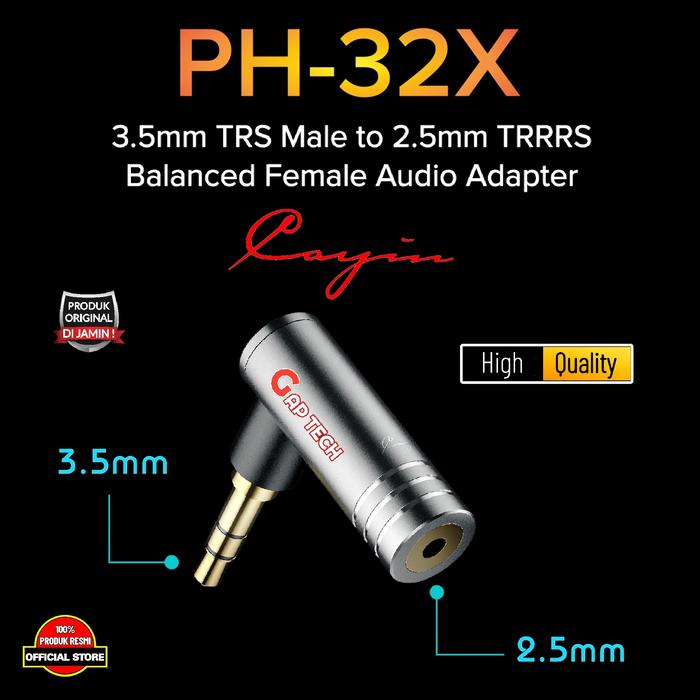 Jual Cayin PH 32X / PH32X 3.5mm TRS Male to 2.5mm TRRRS Female Adapter ...