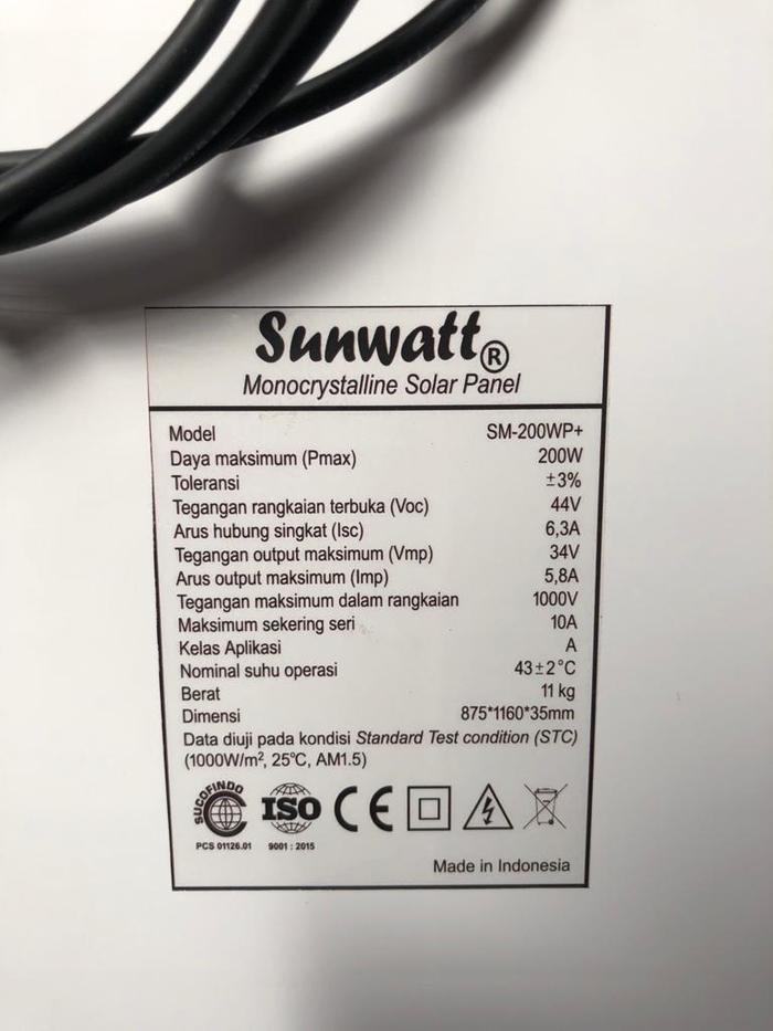 Jual Solar cell / Panel Surya / Solar Panel 200wp Mono Overlapping ...