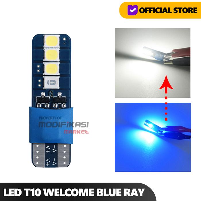 Jual Lampu Senja Plat Plafon LED T10 Welcome Light Blue Ray 2 Warna DC 12V - Jakarta Utara ...