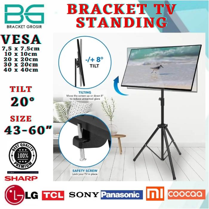 Jual bracket Standing bracket tv 60 55 50 49 43 40 inch ajustable ...