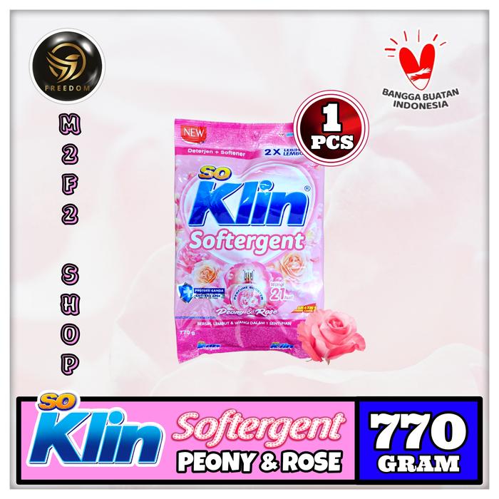 Jual So Klin Bubuk Softergent Peony & Rose Pouch - 770 gr (Harga Satuan) - Jakarta Pusat - M2F2 ...