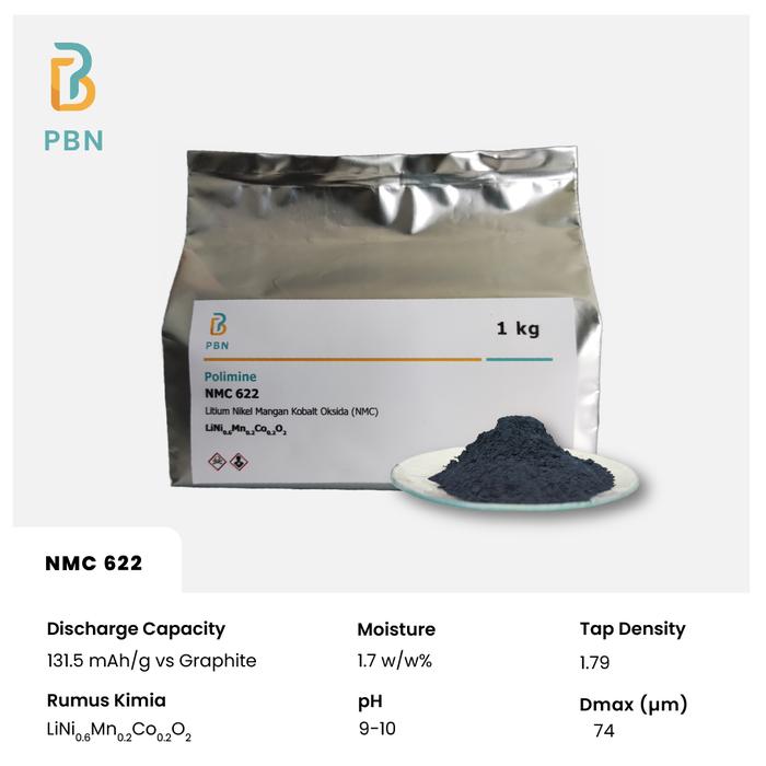 Jual POLIMINE Lithium Nickel Manganese Cobalt Oxide 622 (NMC/NCM 622 ...