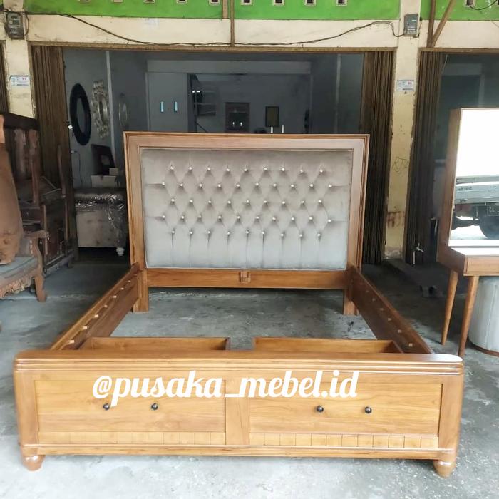 Jual dipan tempat tidur laci minimalis 180x200, ranjang dipan laci kayu ...