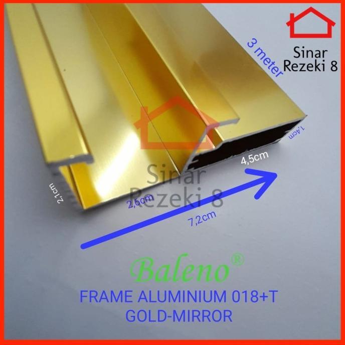 Jual Frame GOLD MIRROR FHD 130 Aluminium Handle Profil Kaca Lemari ...