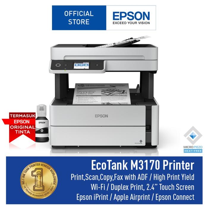 Promo Printer Epson EcoTank Monochrome M3170 Wi-Fi All-in-One Ink Tank ...