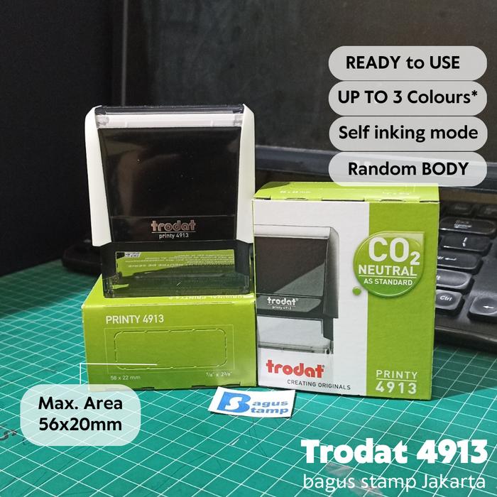 Jual Stempel Warna Otomatis Custom Design Trodat 4913 - dengan Tulisan, 1 Warna - Jakarta Pusat ...