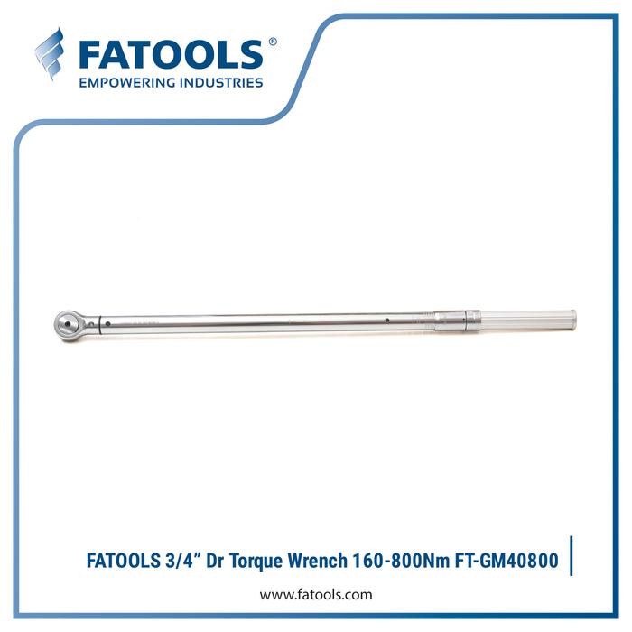 Jual FATOOLS GM40800 3/4" Dr Torque Wrench 160-800Nm Kunci Momen Torsi ...