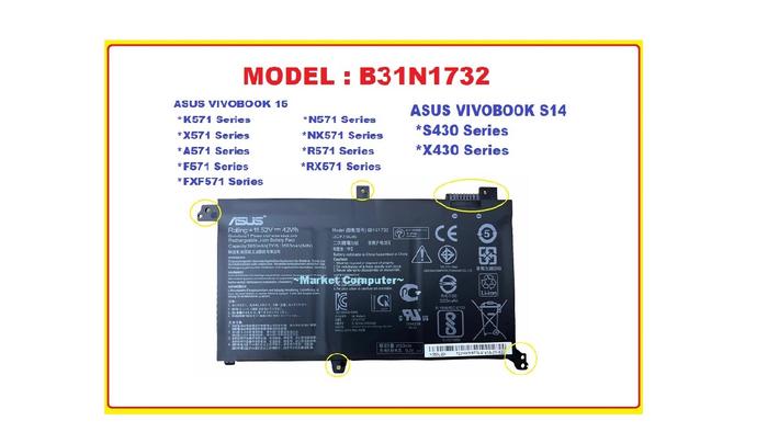 Jual Battery Baterai Asus F571GT A571G A571GD A571GT F571 F571G F571GD ...