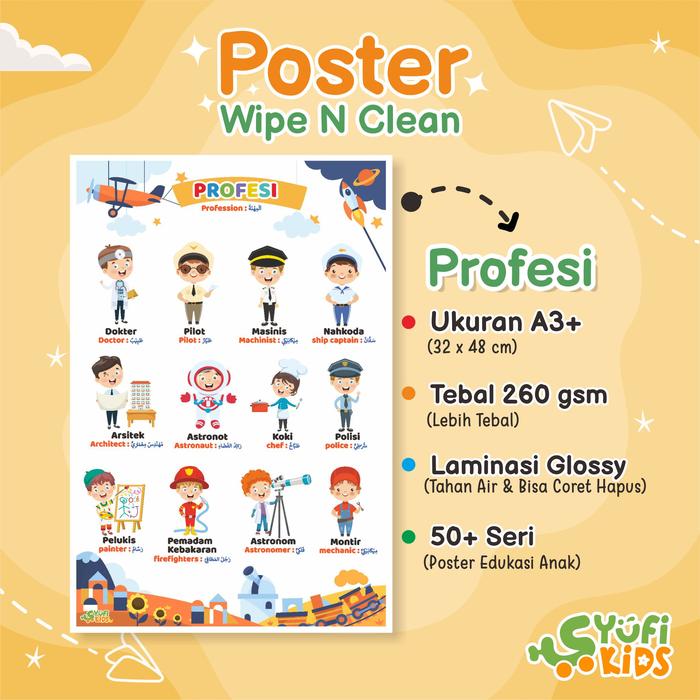 Jual POSTER EDUKASI ANAK / POSTER PROFESI - Kab. Sleman - YUFIKIDSTORE ...
